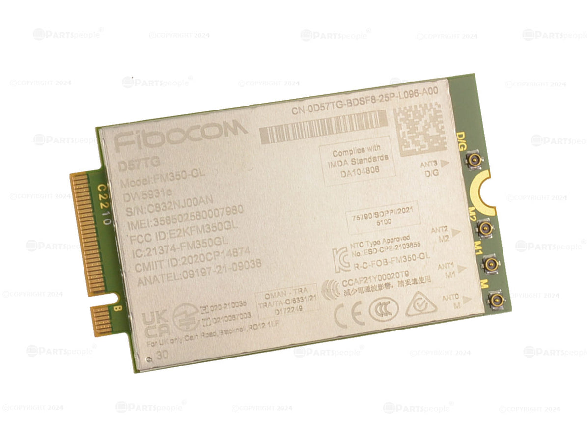 New Dell OEM Wireless DW5931e M.2 Mobile Broadband 5G WWAN Card D57TG ...