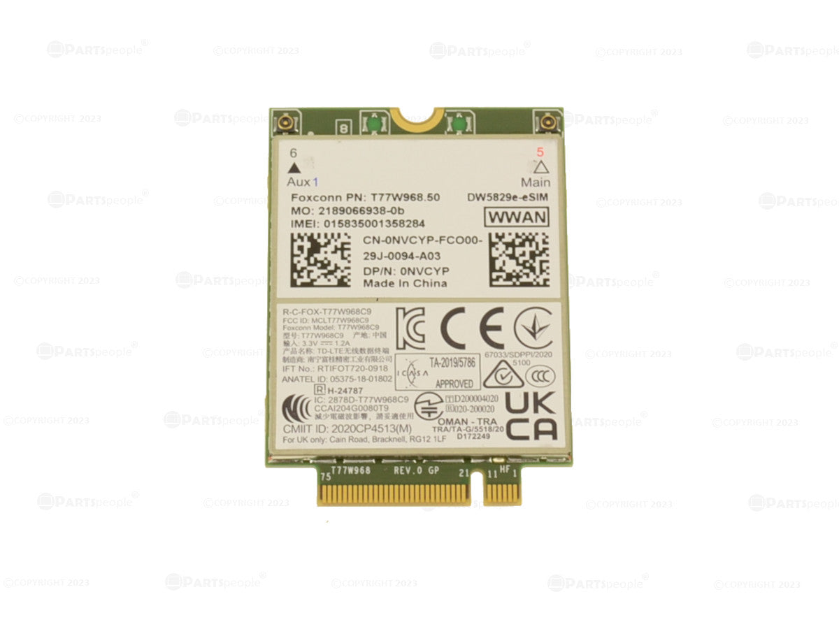 New Dell OEM Wireless DW5829e-eSIM M.2 Mobile Broadband 4G WWAN Card N ...