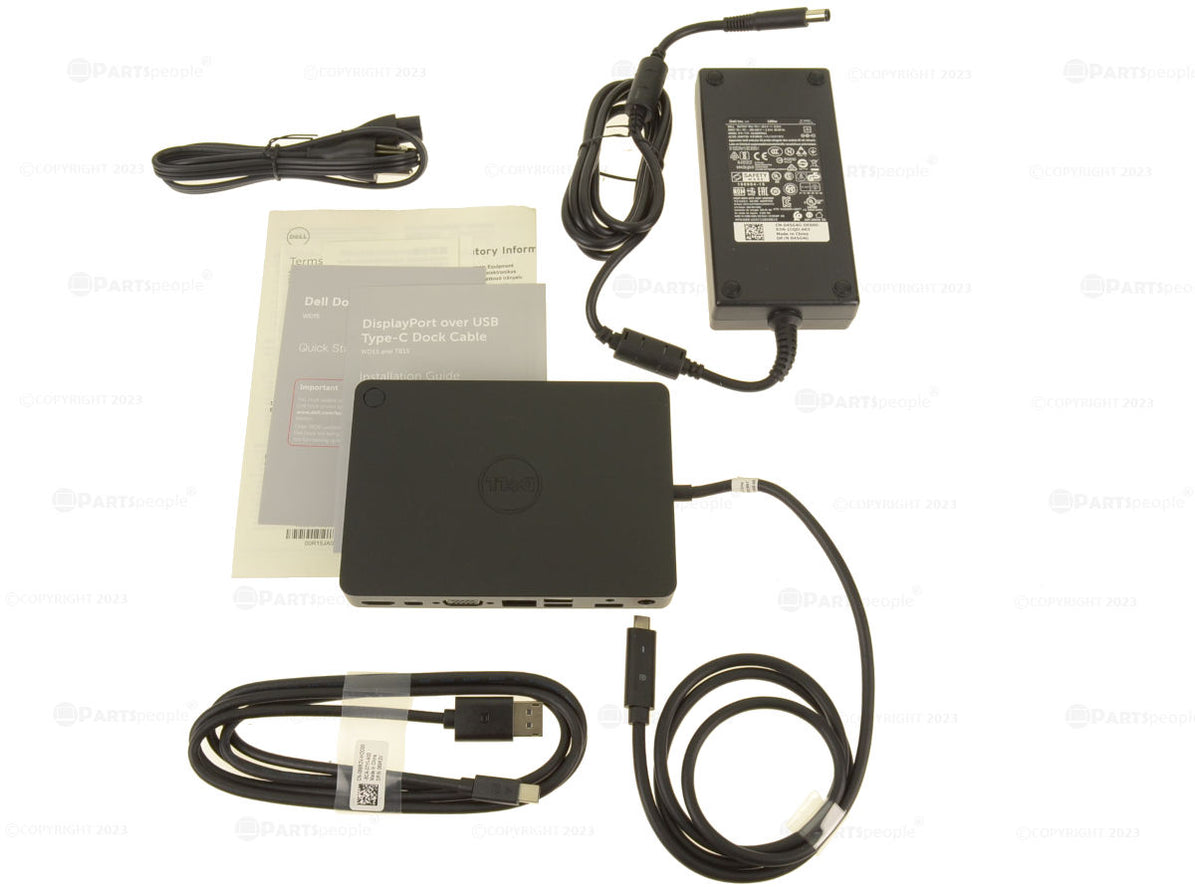 New Dell OEM WD15 USB-C Docking Station Kit 180-watt Power Adapter ...