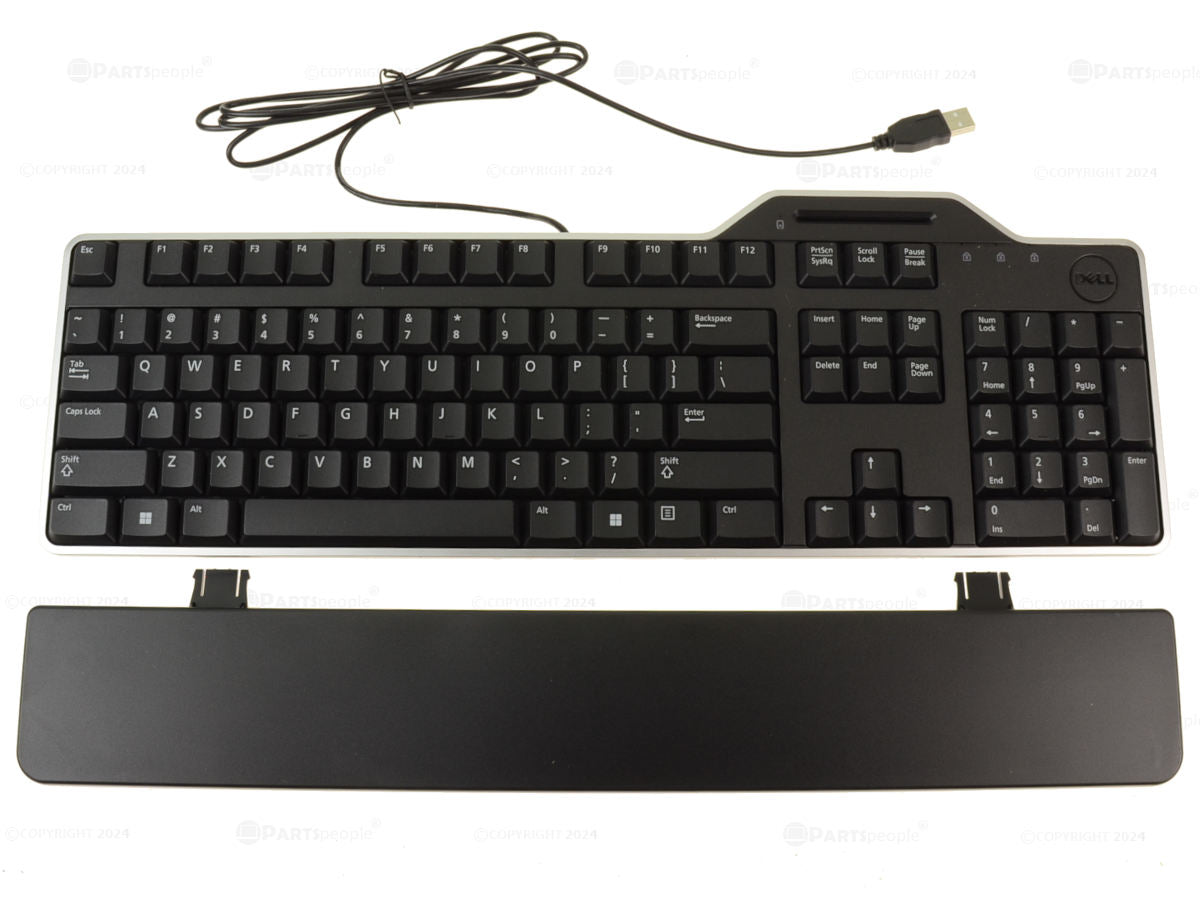 Used Dell OEM KB813 USB 104-Key Quiet Keyboard Smart Card Reader R4F7T ...