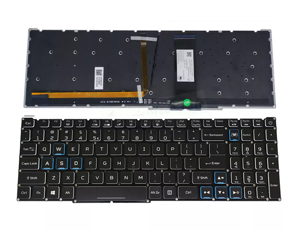 New Acer Predator Helios 300 PH315-53 PH315-54 PH317-54 US Backlit Key