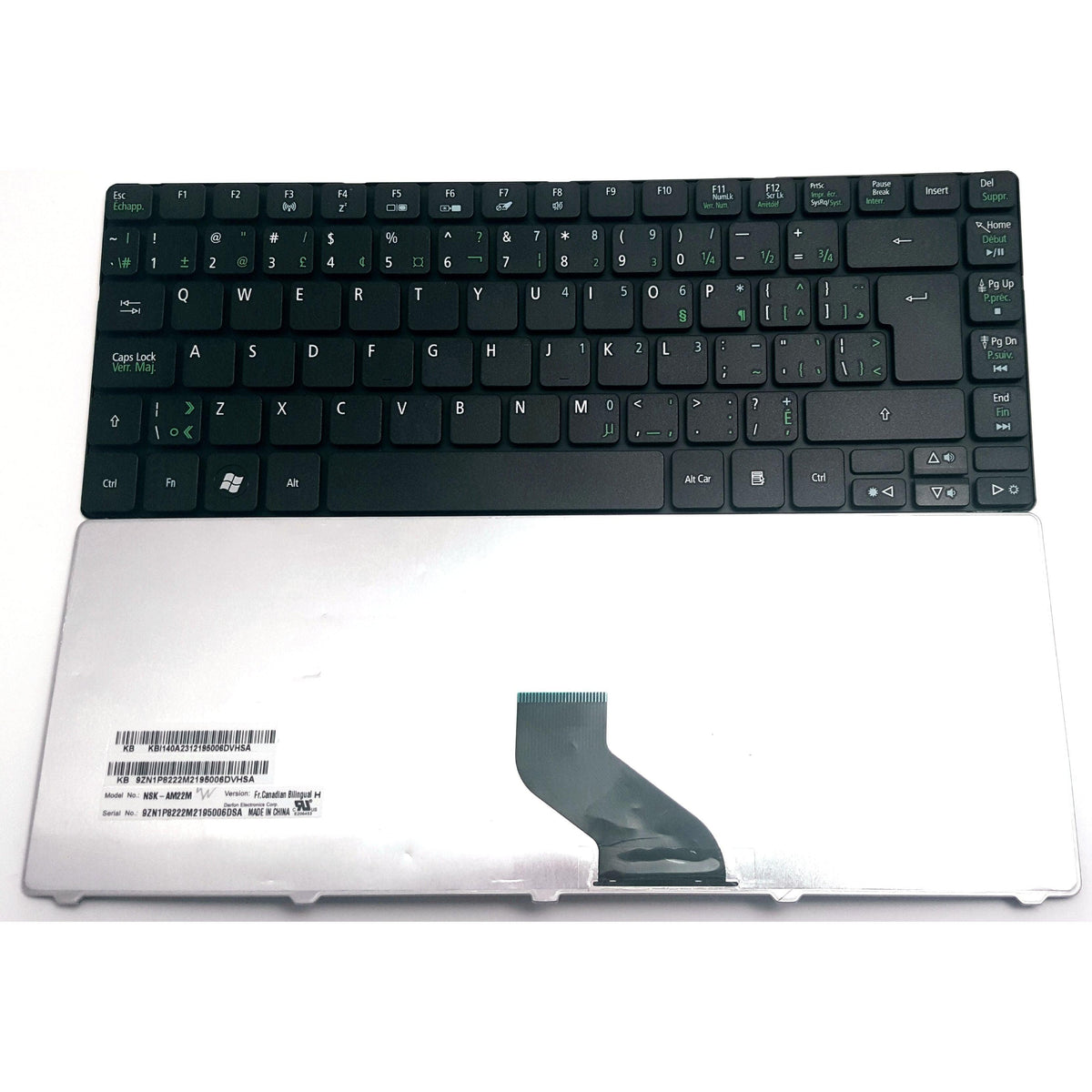 New Acer Aspire 4739 4739Z Canadian Bilingual Keyboard | LaptopParts.ca