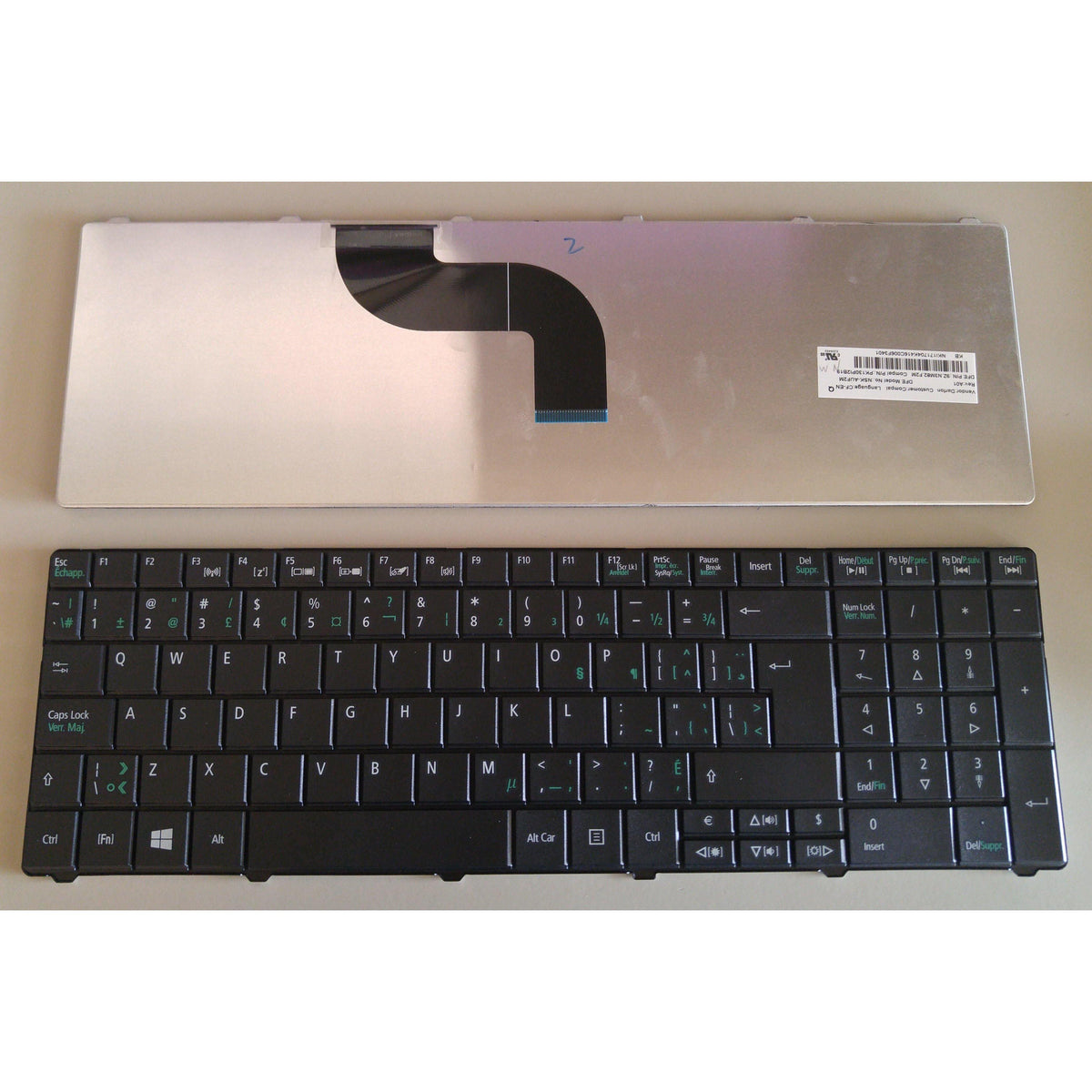 Acer Aspire 5250 5251 5252 Canadian Bilingual Keyboard PK130C93A18 ...