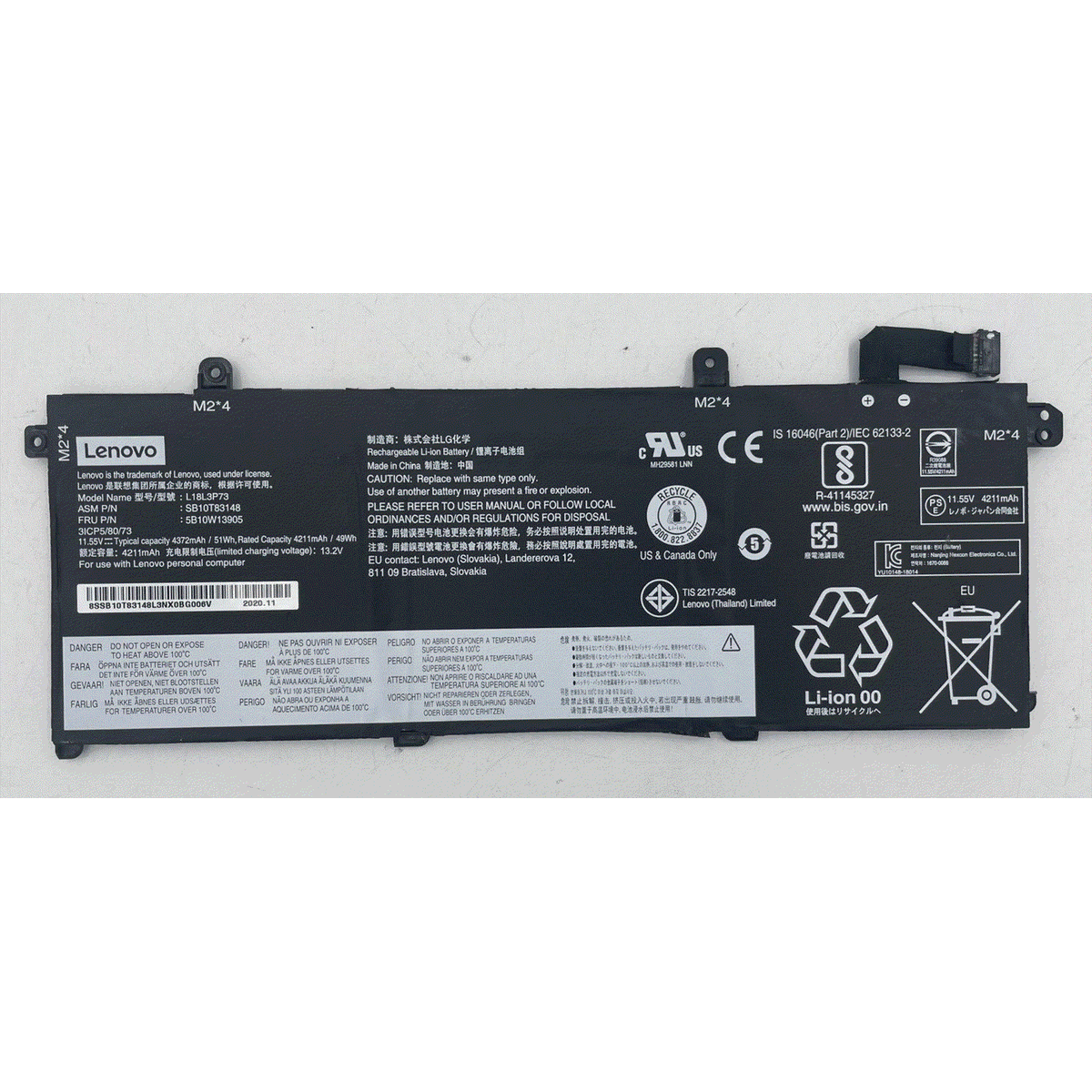 L18L3P73 New Genuine Lenovo L18C3P71 L18M3P73 L18M3P74 Battery 51WH ...