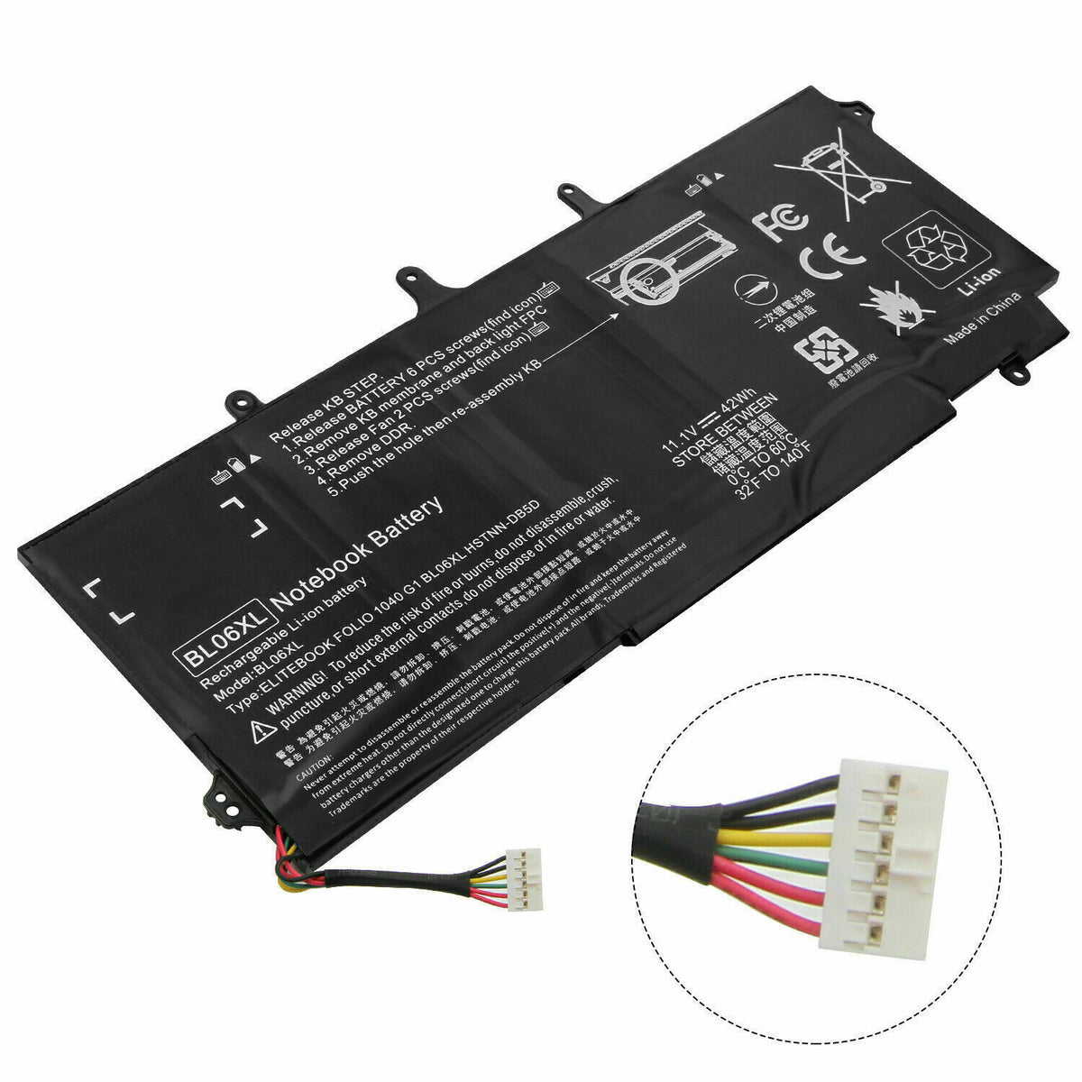New Compatible HP EliteBook Folio 1040 G2 Battery 42WH | LaptopParts.ca