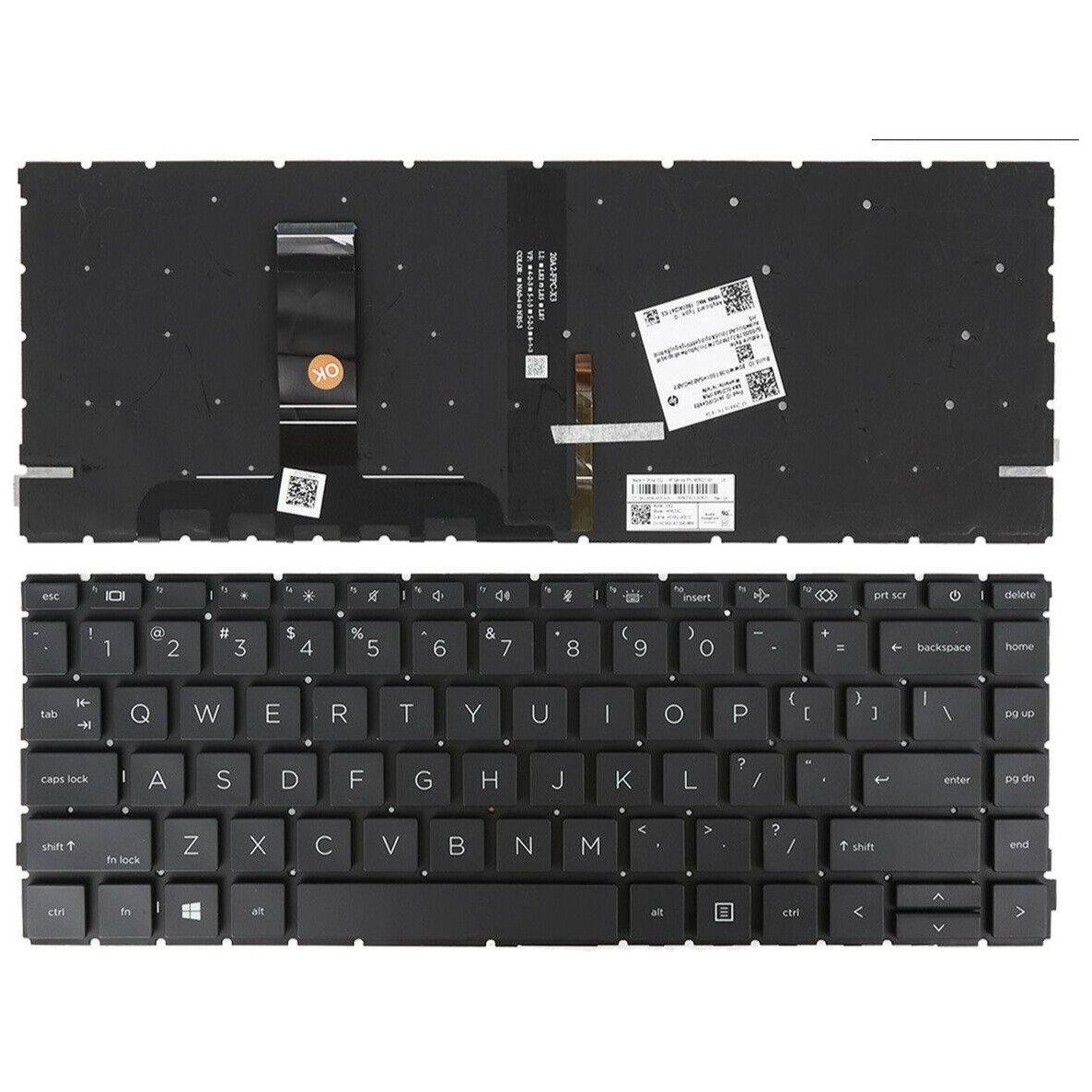 New HP ProBook 440 G8 445 G8 Keyboard US Black no frame Backlit M23769 ...